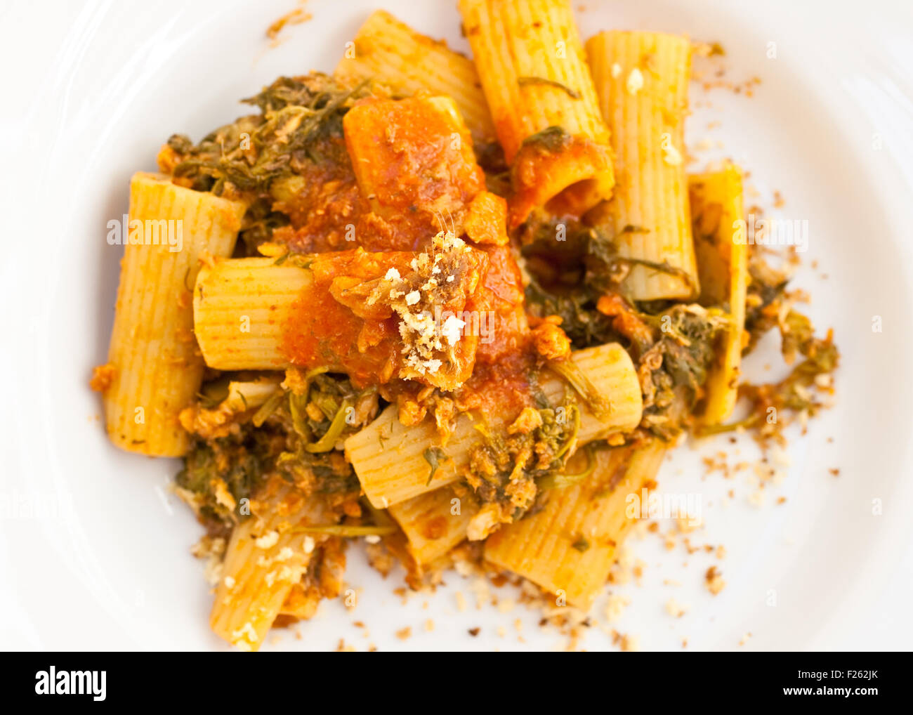 Maccheroni italian pasta on white background Stock Photo - Alamy