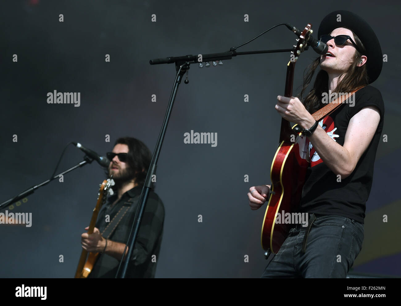 Berlin, Germany. 12th Sep, 2015. British singer James Bay on stage ...