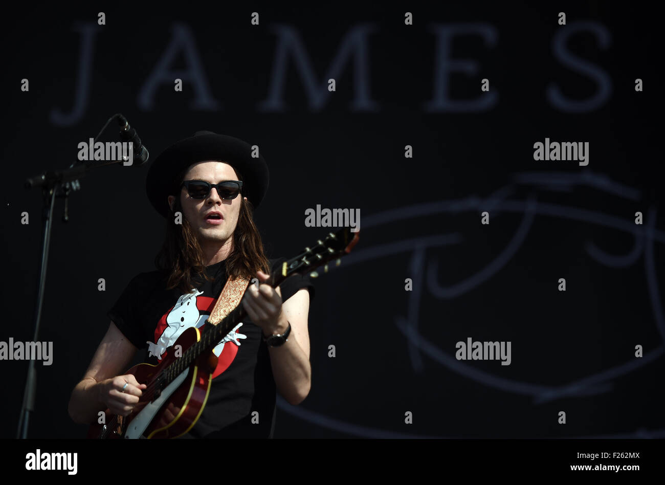 Berlin, Germany. 12th Sep, 2015. British singer James Bay on stage ...