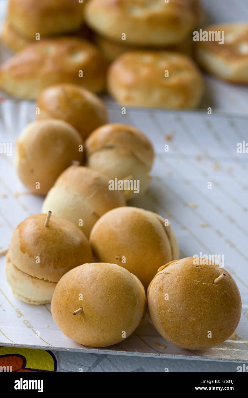 Little delicious sandwiches on tray Stock Photo - Alamy