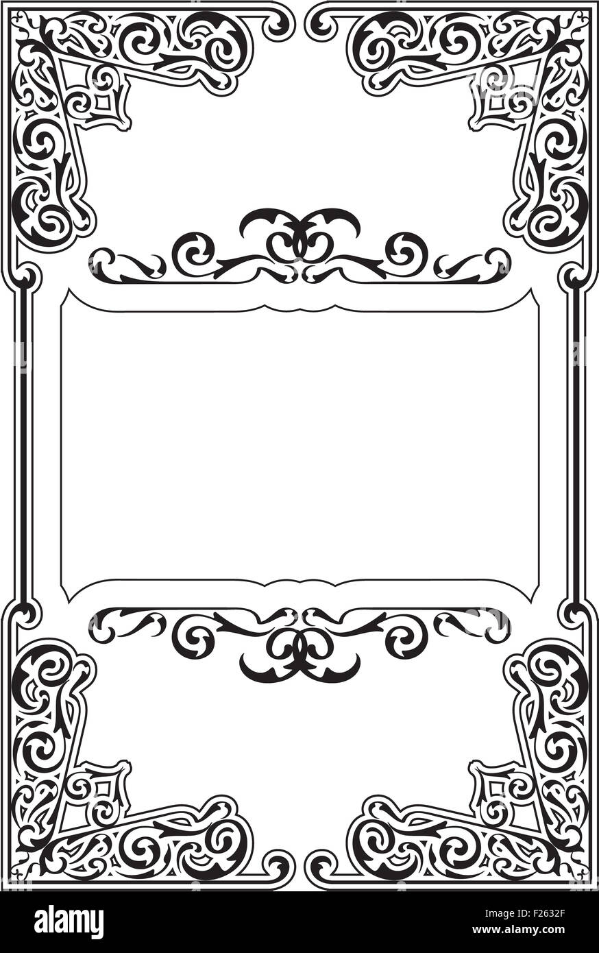 Baroque luxury page is on white Stock Photo - Alamy