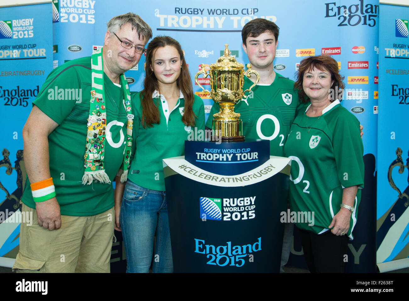 London, UK. 12th September 2015. (L-R) Brian, Cara, Neil and Jean ...