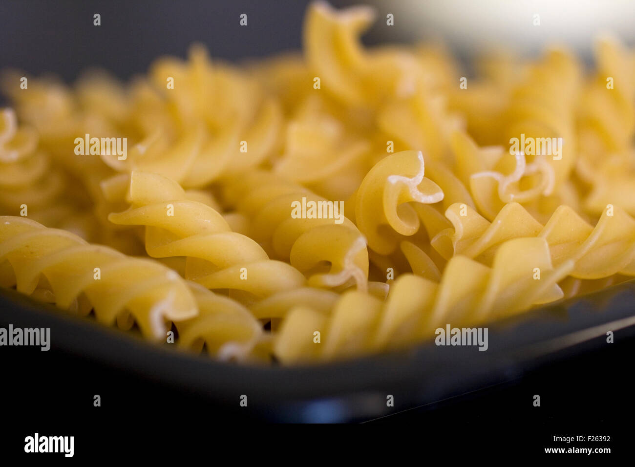Close up of Fusilli, Italian pasta Stock Photo - Alamy