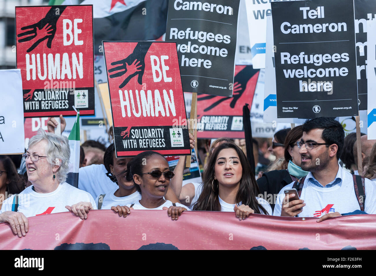 London, UK. 12 September 2015. Tens of thousands of people take part in ...