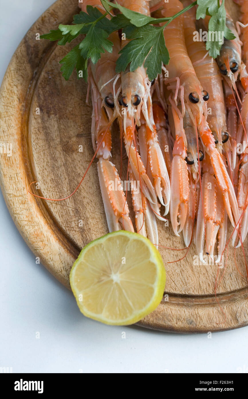 Close up of fresh scampi Stock Photo - Alamy