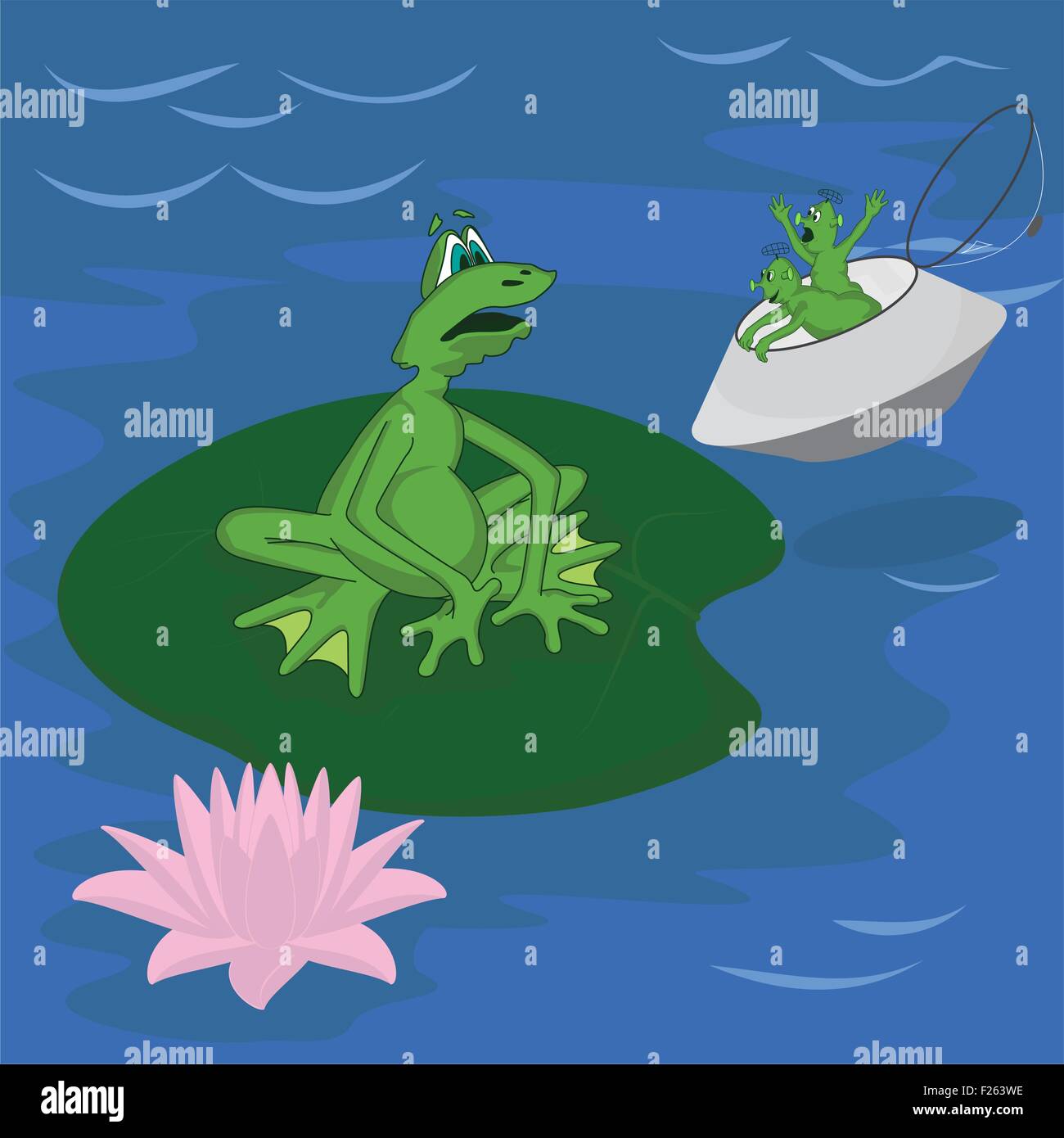 frog and aliens Stock Vector Image & Art - Alamy