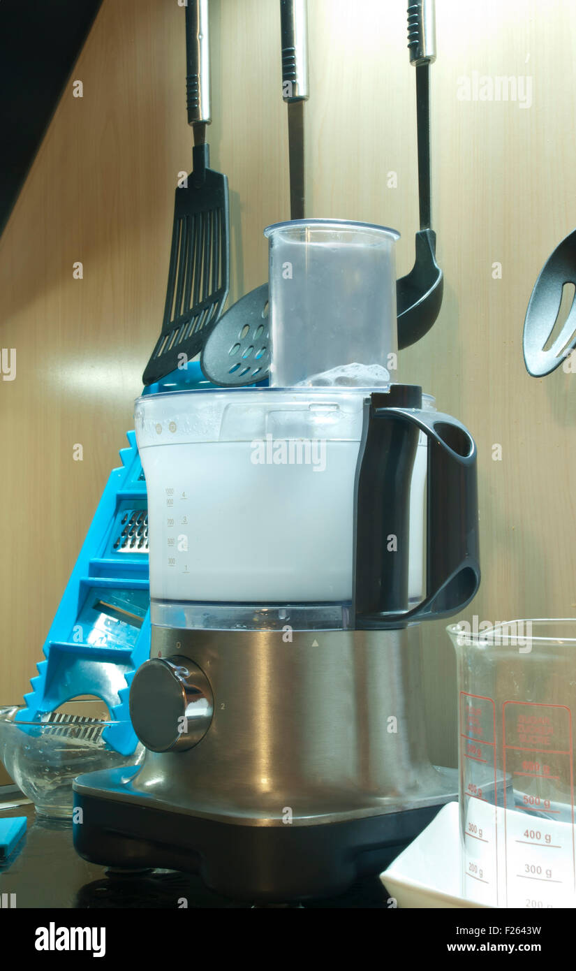 professional food processor at modern kitchen Stock Photo - Alamy