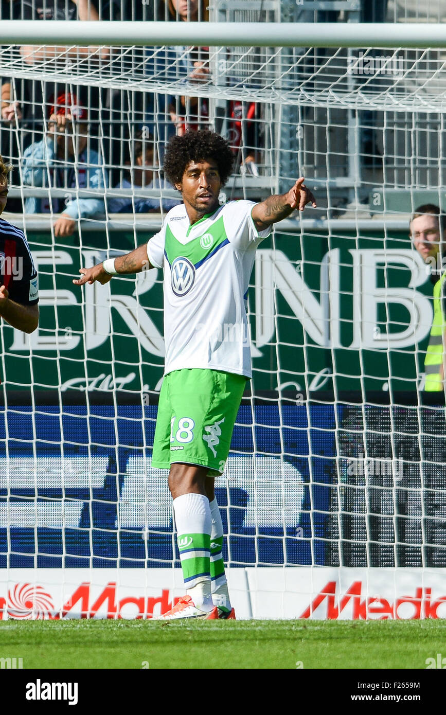 Ingolstadt, Germany. 12th Sep, 2015. Wolfsburg's Dante pictured during ...