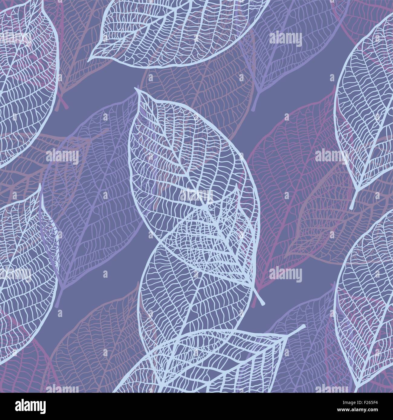 Seamless ornamental pattern with leaves Stock Vector Image & Art - Alamy