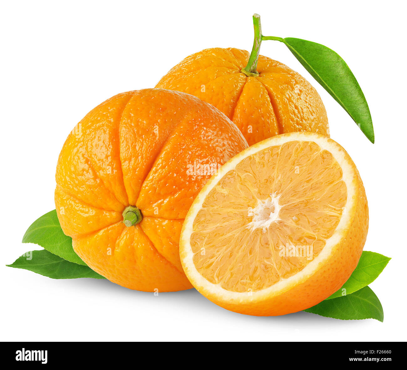 Two oranges isolated on white Stock Photo - Alamy