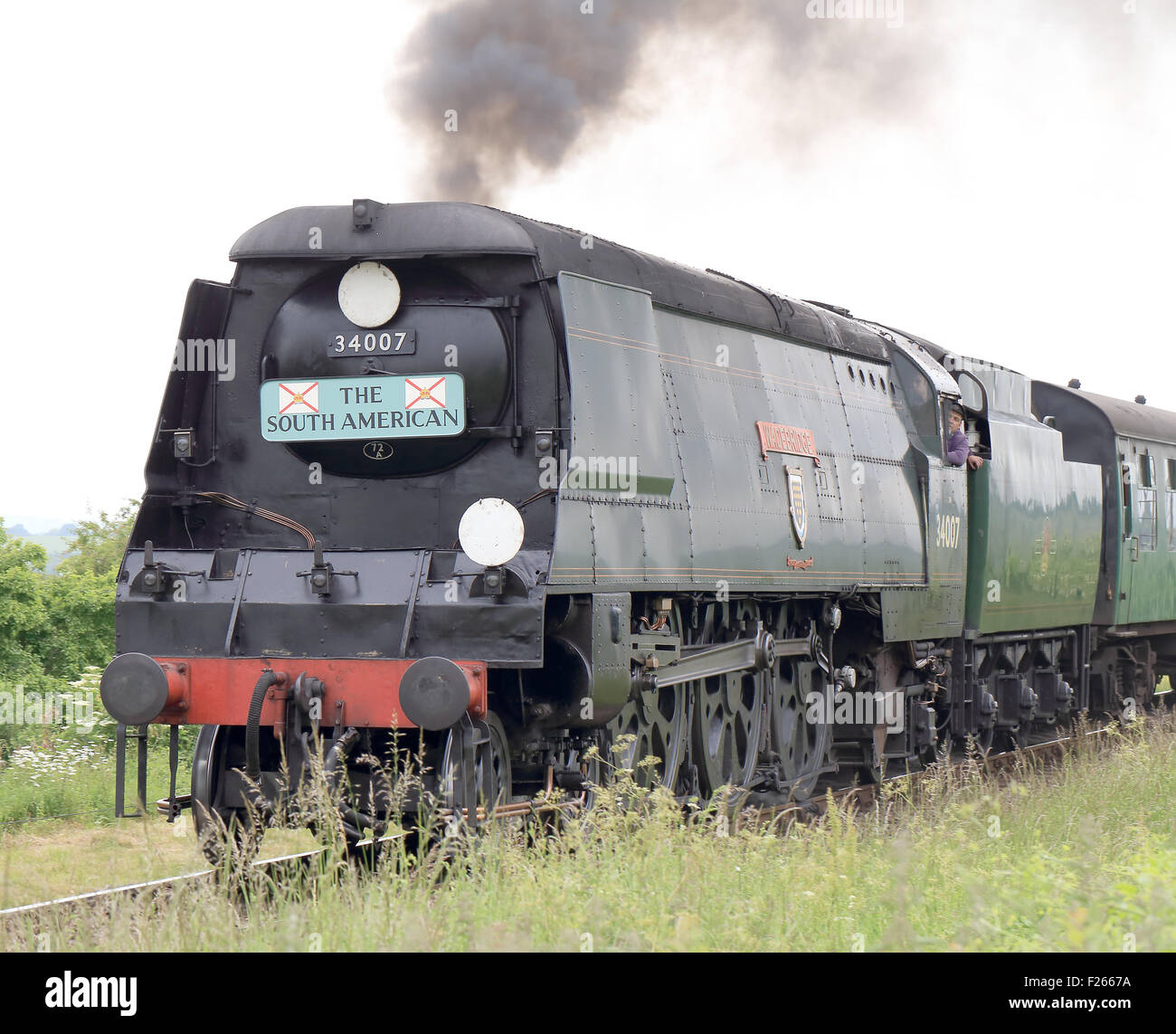 Preserved steam locomotive wadebridge 34007 hi-res stock photography and images - Alamy