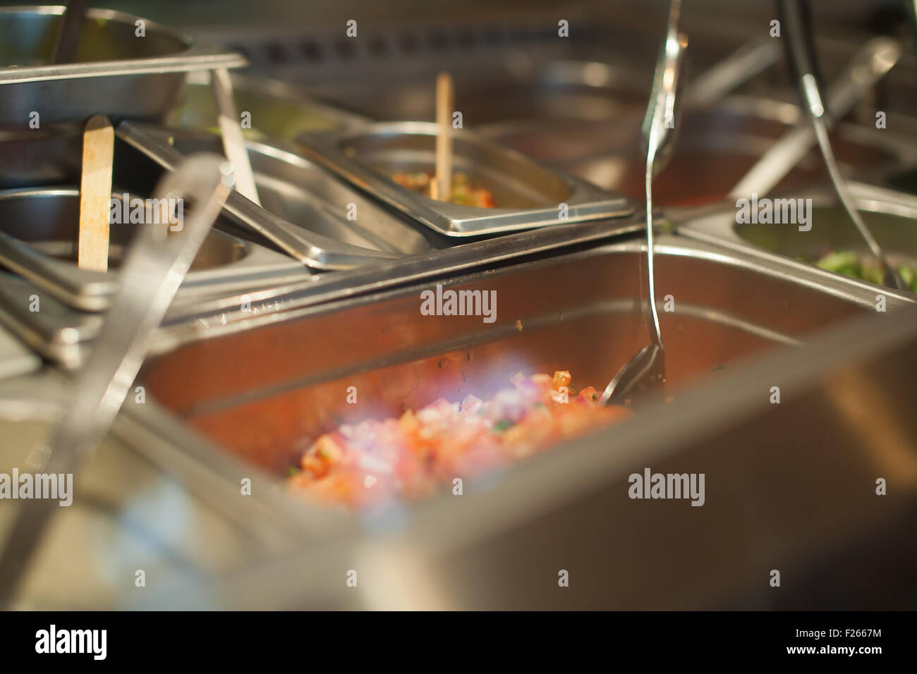 Working kitchen full of fresh ingredients Stock Photo - Alamy