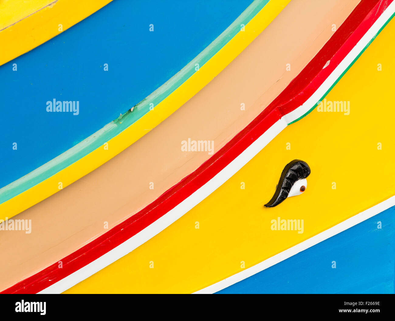 Eye of Osiris on a traditional Maltese fishing boat (Luzzu Stock Photo ...