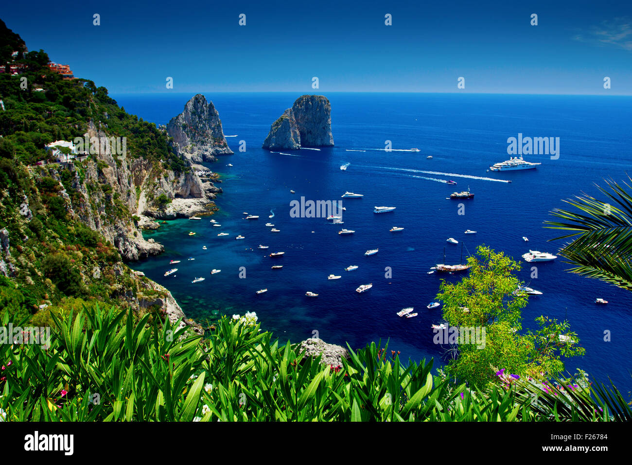 The view from Giardini di Augusto, Capri Stock Photo - Alamy