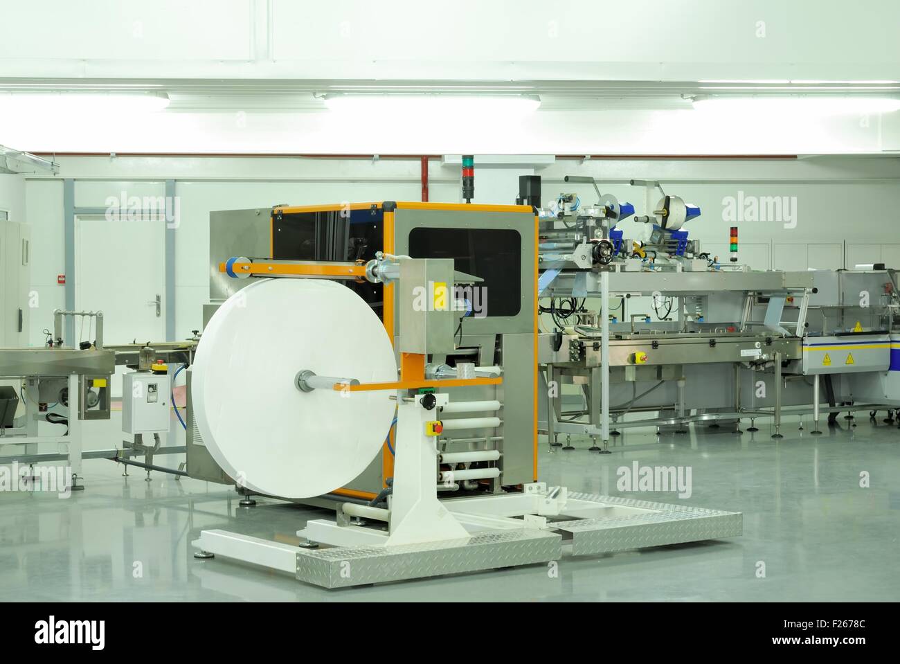 sterile wet wipes production in fabric Stock Photo - Alamy