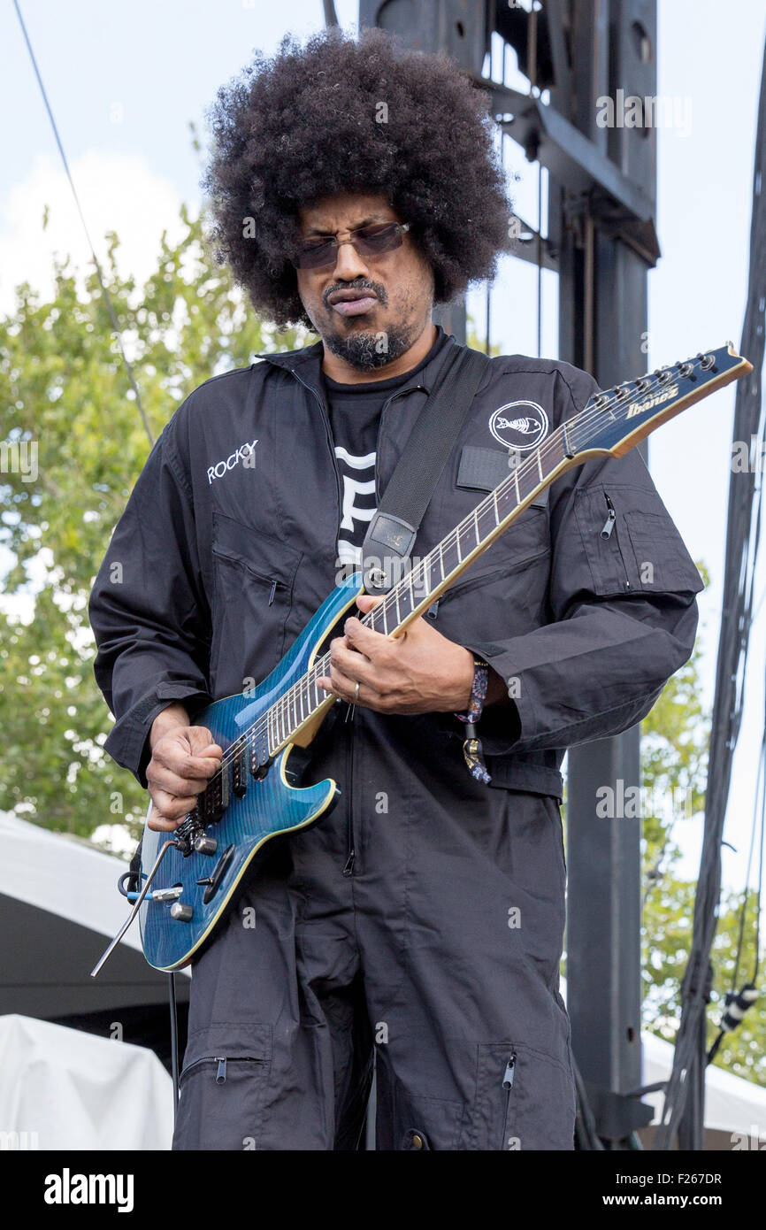 Chicago, Illinois, USA. 11th Sep, 2015. Guitarist ROCKY GEORGE of ...