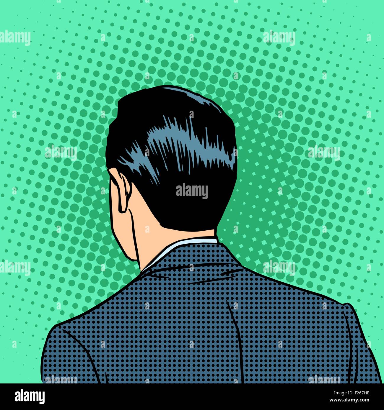 Back of head black man Stock Vector Images - Alamy