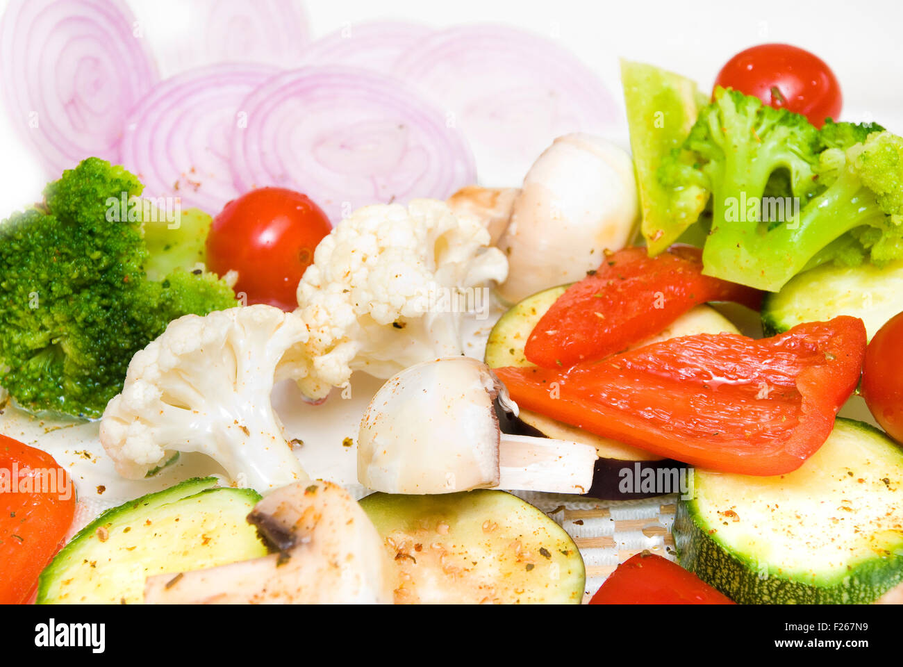Many small sliced colorful vegetables Stock Photo - Alamy