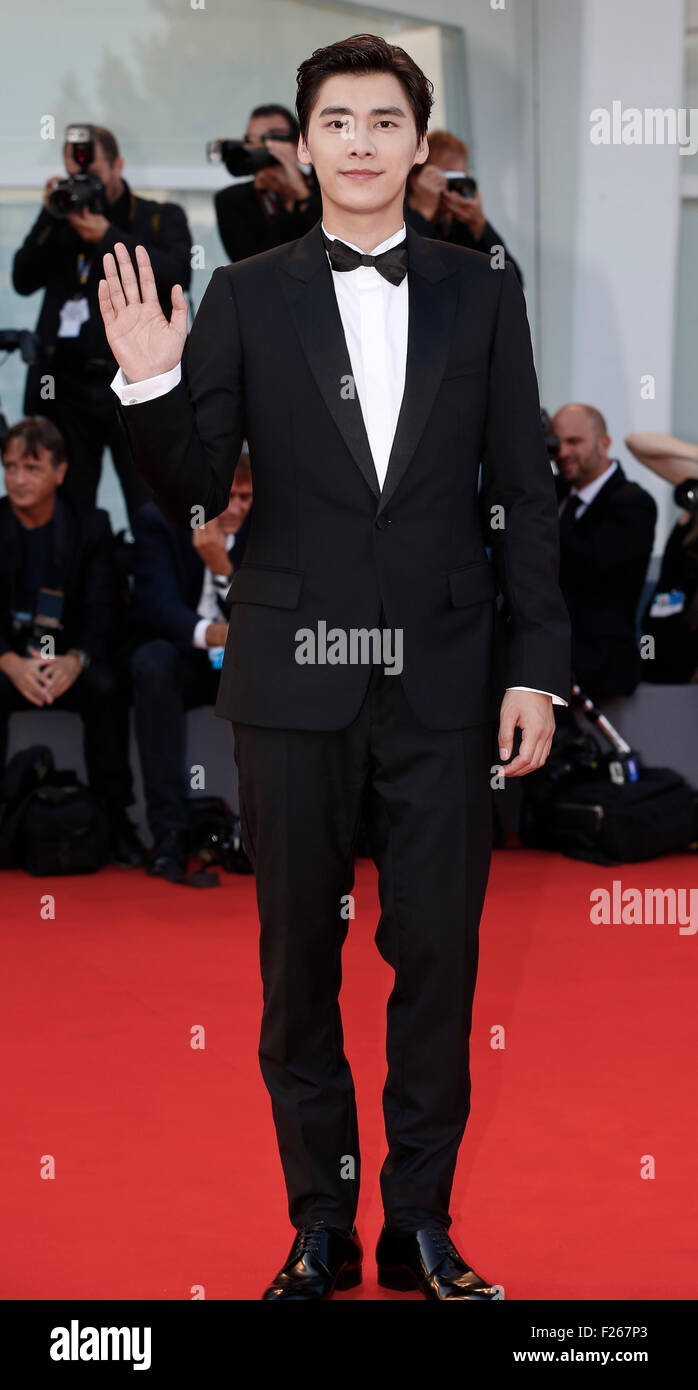 Venice, Italy. 12th Sep, 2015. Actor Li Yifeng attends a premiere for ...