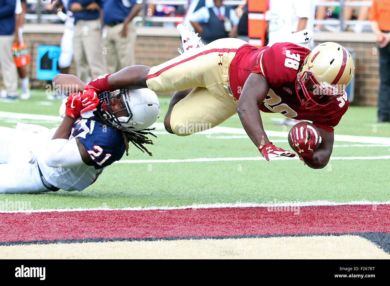 September 12, 2015; Chestnut Hill, MA, USA; Boston College Eagles ...