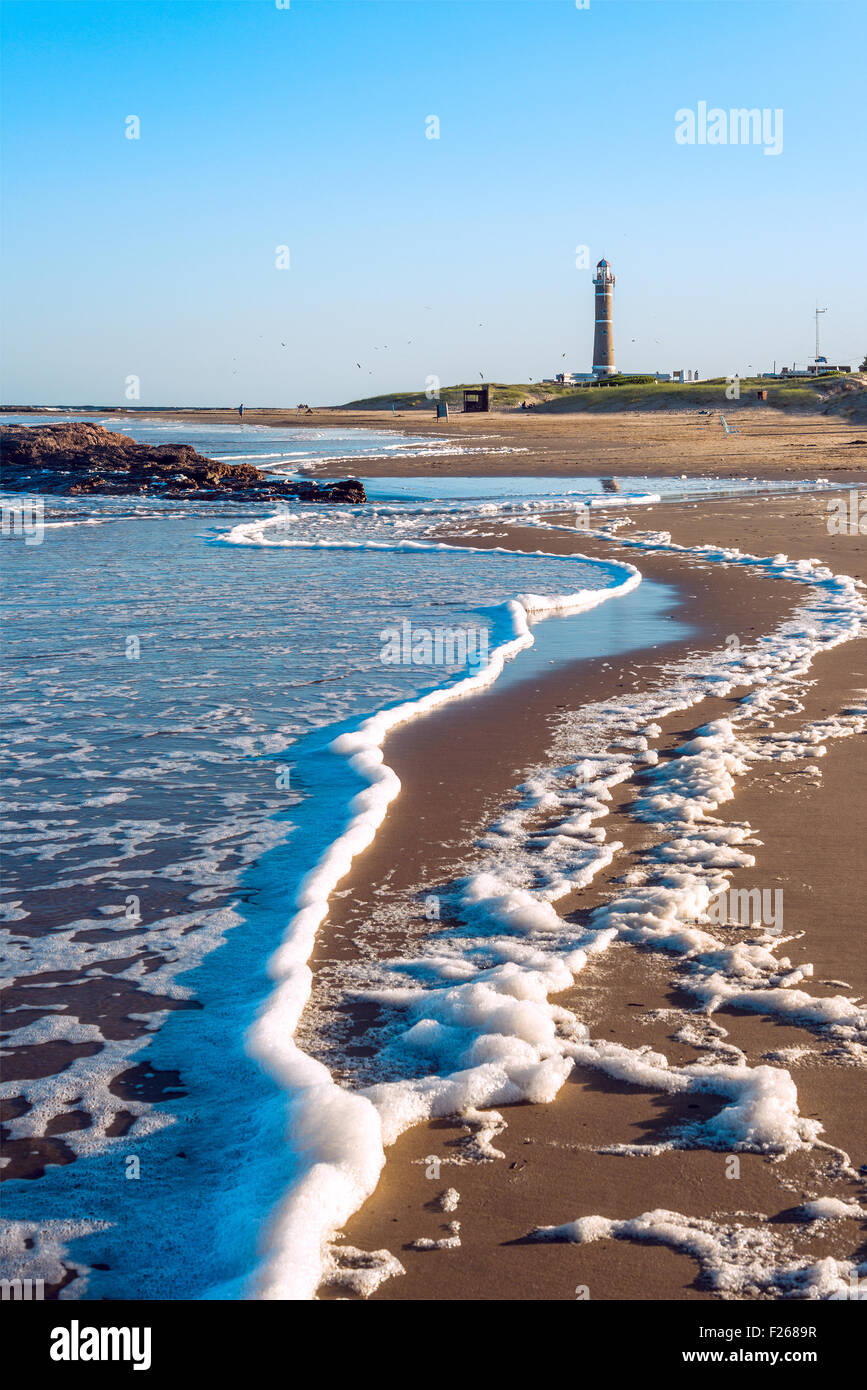 Lighthouse and famous beach in Jose Ignacio near Punta del Este ...