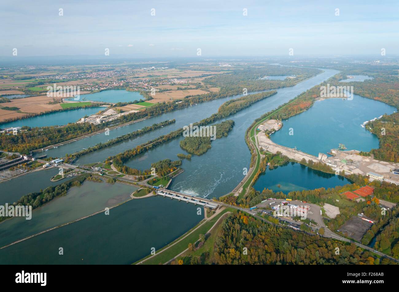 France germany rhine aerial hi-res stock photography and images - Alamy