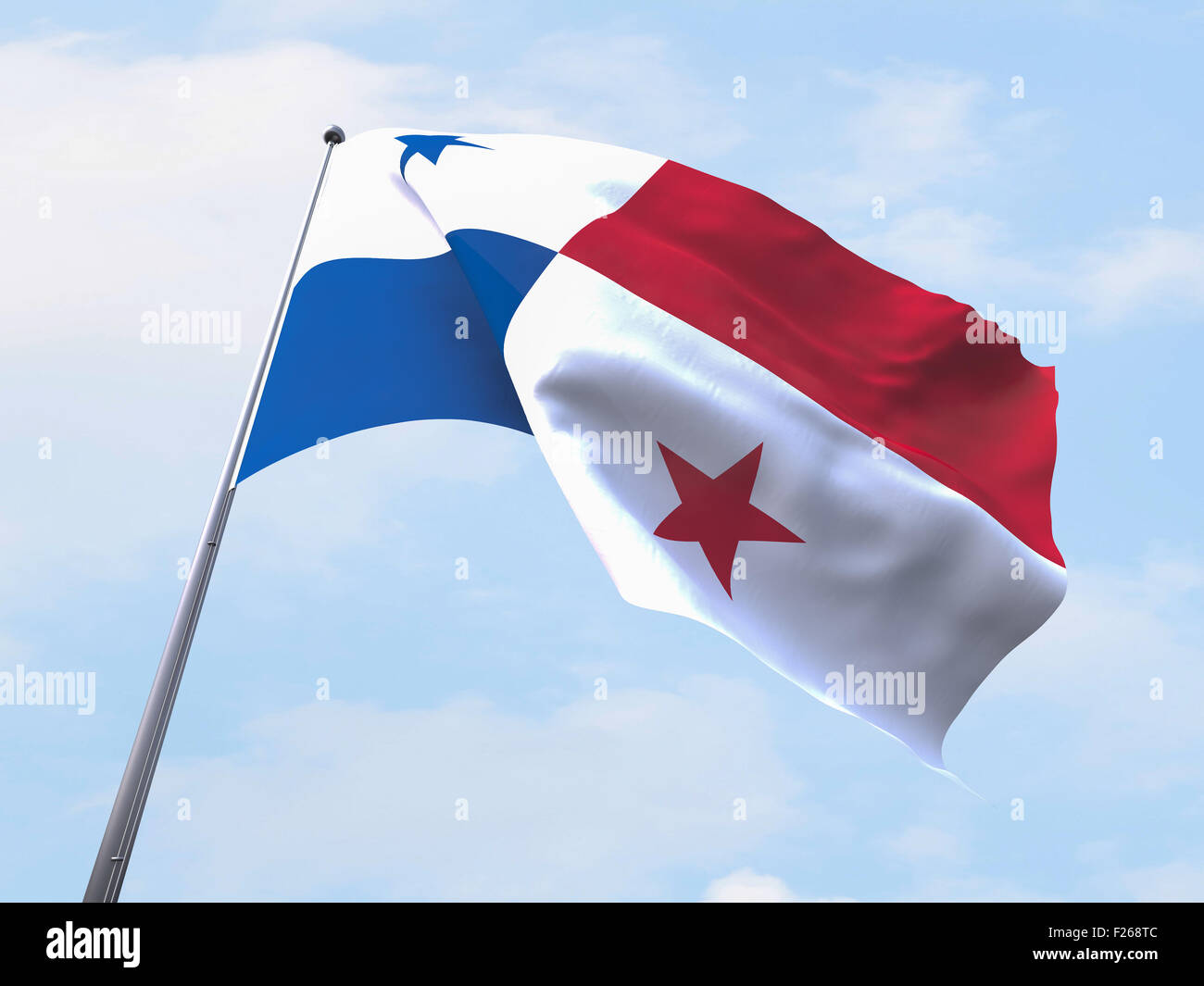 Panama flag flying hi-res stock photography and images - Alamy