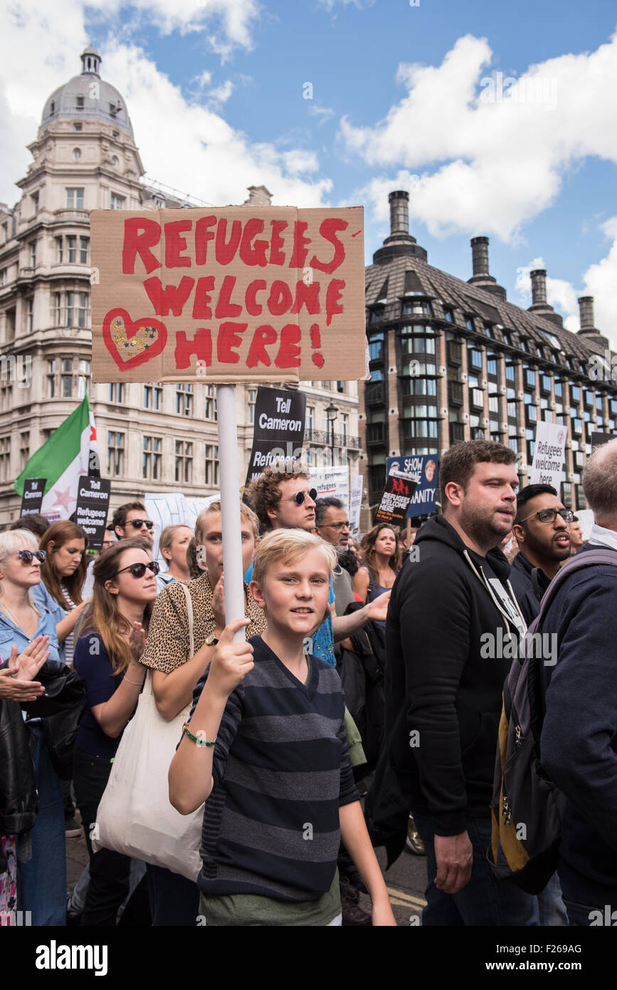 London, UK. 12th Sep, 2015. Refugees Welcome Here national ...