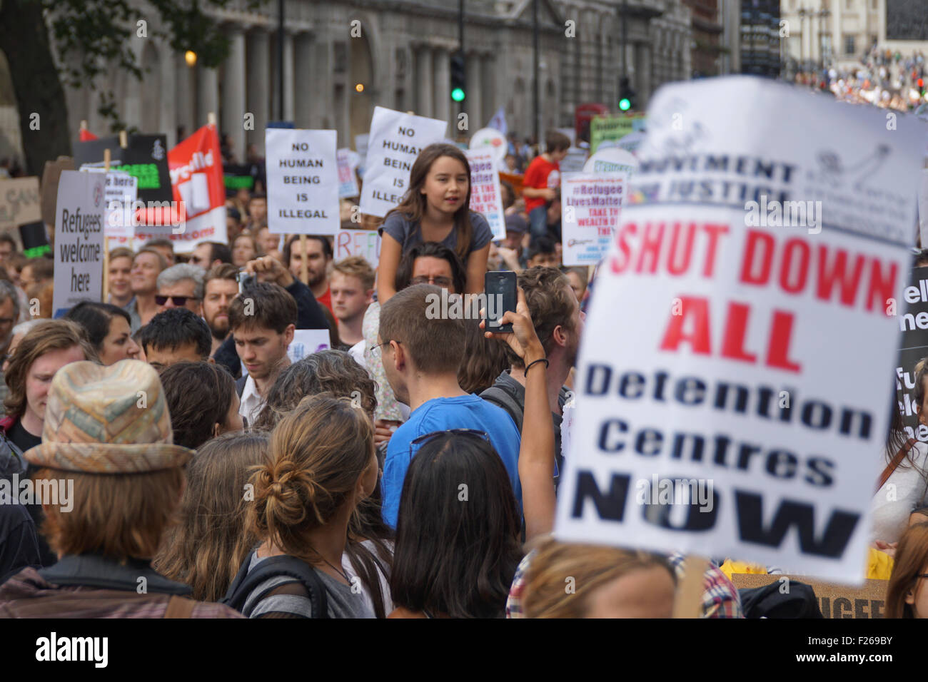 London, UK. 11th September, 2015. Ten of thousands young and old from all country assembly in ...