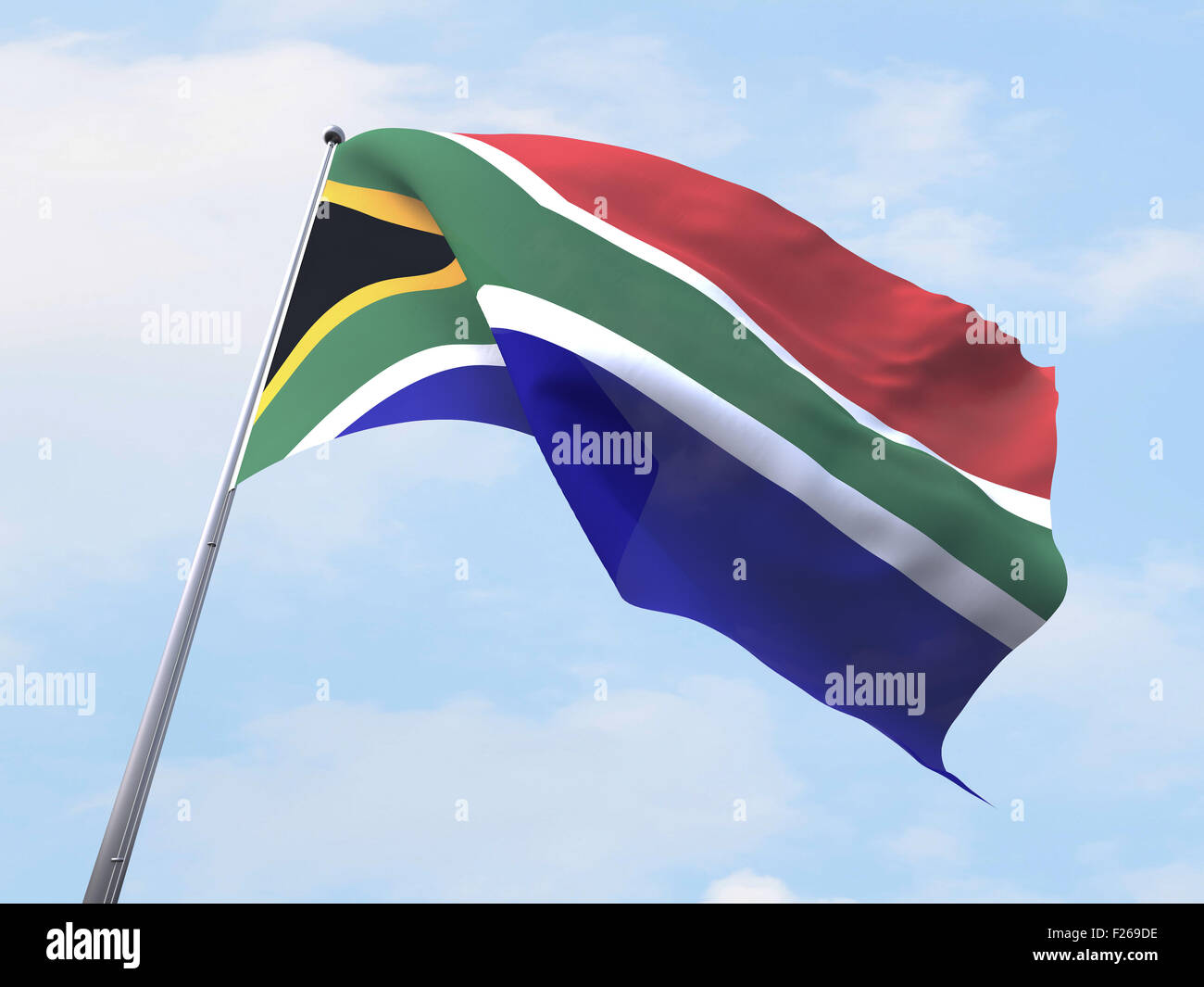 Flag south africa flying on hi-res stock photography and images - Alamy