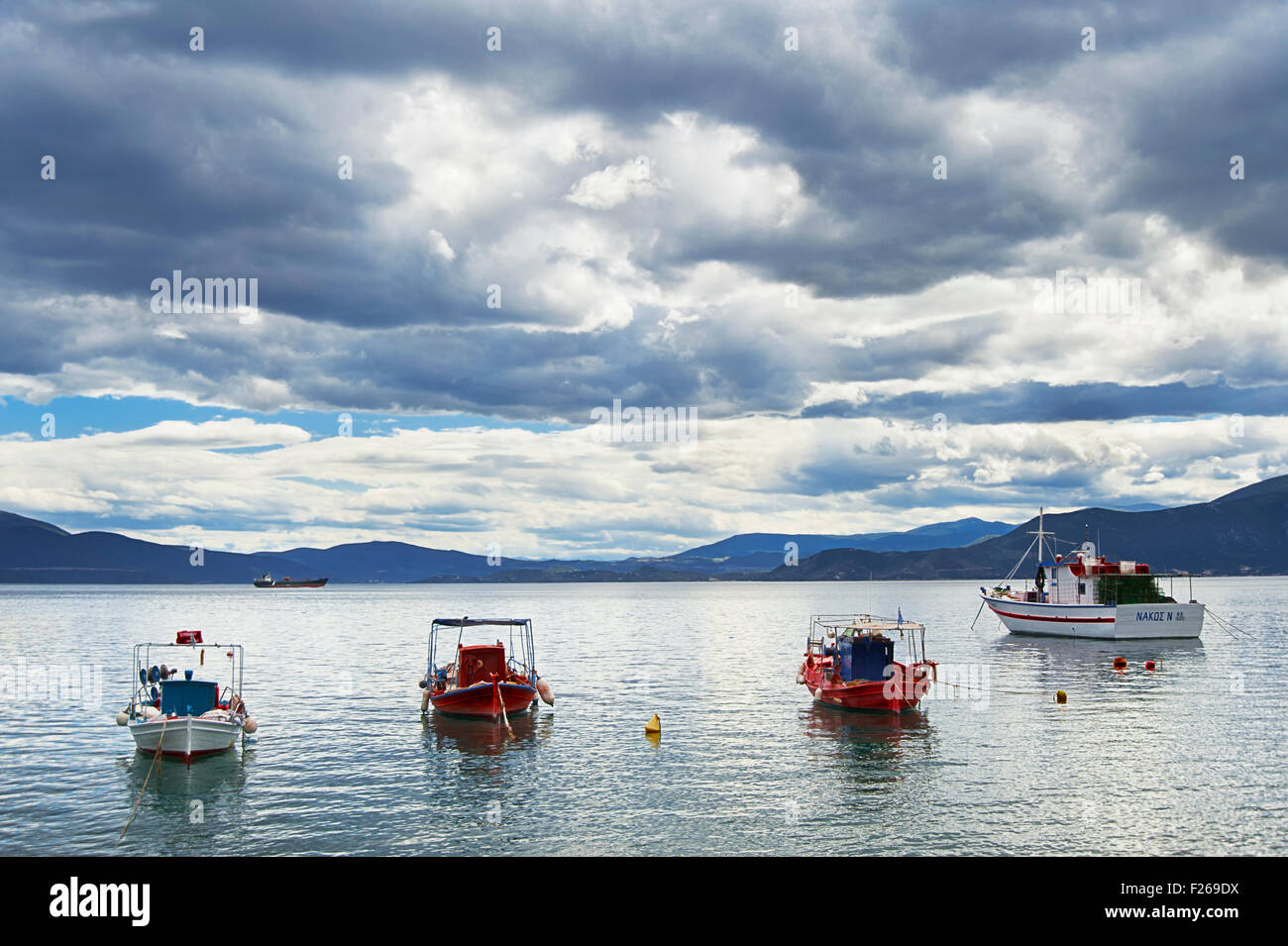 Fishing boats anchored at hi-res stock photography and images - Alamy