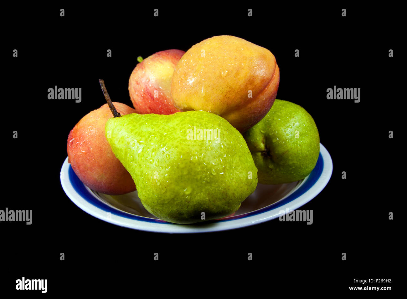 Pear apple peach hi-res stock photography and images - Alamy