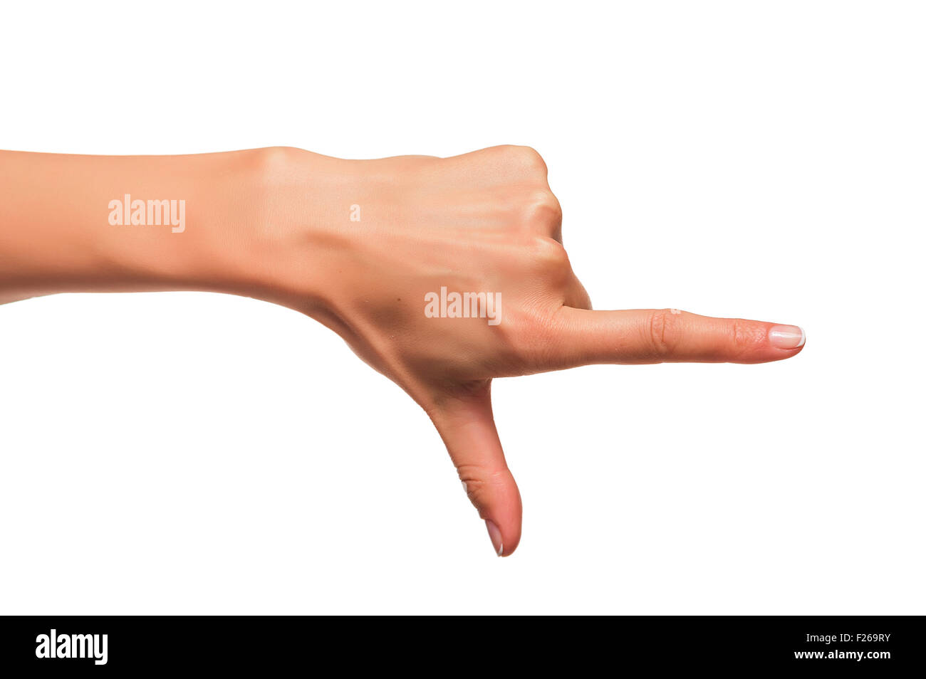 Human hand point with finger Stock Photo - Alamy