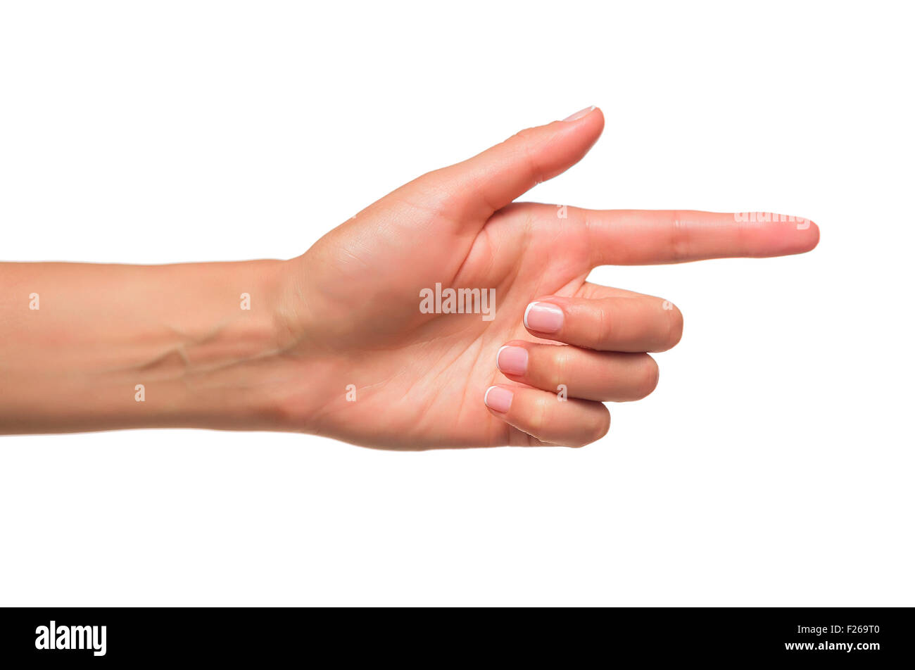 Human hand point with finger Stock Photo - Alamy