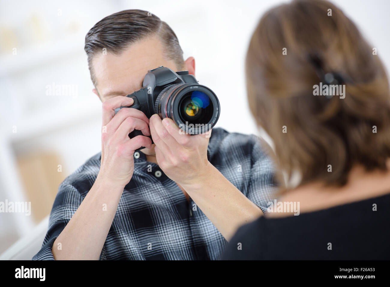 Photographer at work Stock Photo - Alamy
