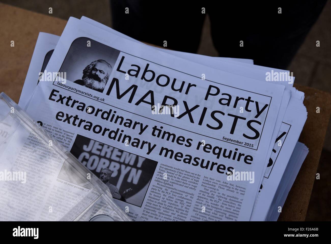 Hyde Park, London, UK, 12th September, 2015. Labour Party Marxists ...