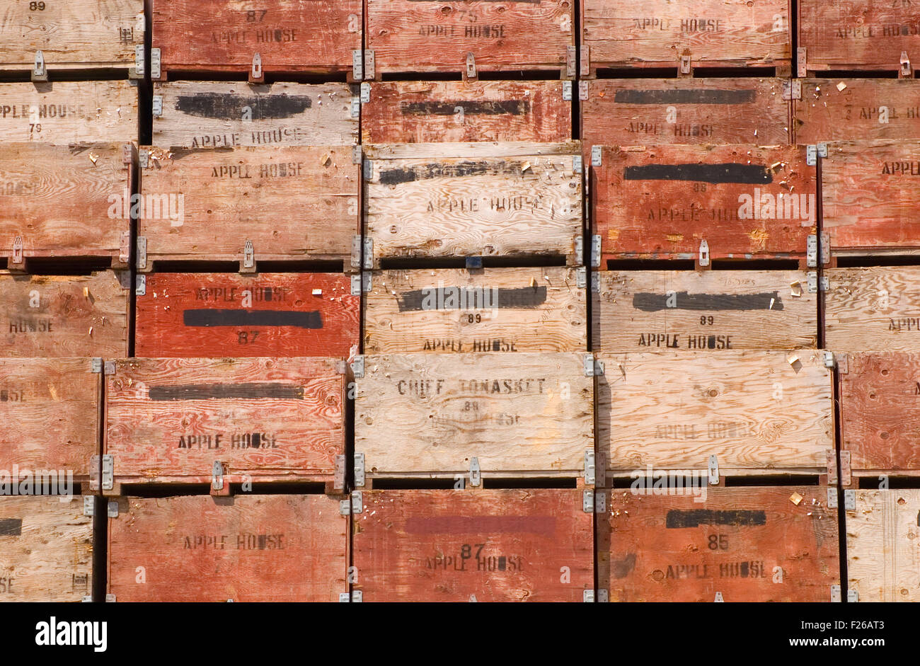 Apple crates, Pateros, Okanogan County, Washington Stock Photo - Alamy