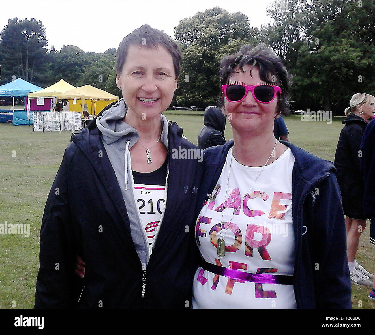 Carol McGiffin takes part in Race For Life Maidstone 2015 held at Mote ...