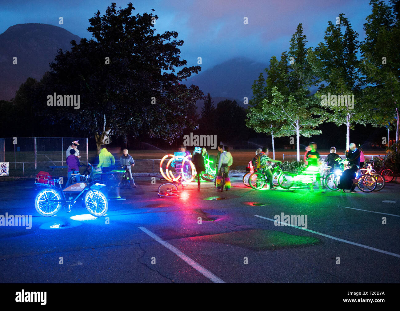 The Squamish Bike Rave, where riders decorate their bikes with lights ...
