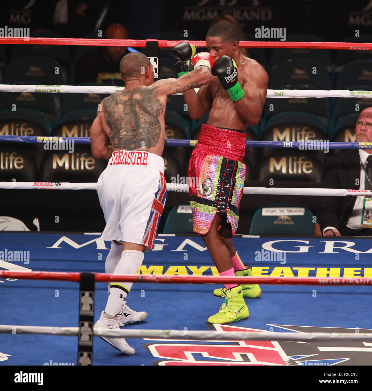 Las Vegas, Nevada, USA. 12th Sep, 2015. British boxer Ashley Theophane ...