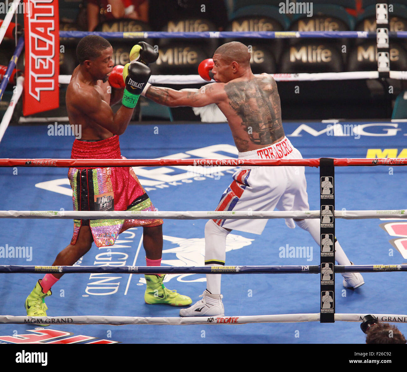 Las Vegas, Nevada, USA. 12th Sep, 2015. British boxer Ashley Theophane ...