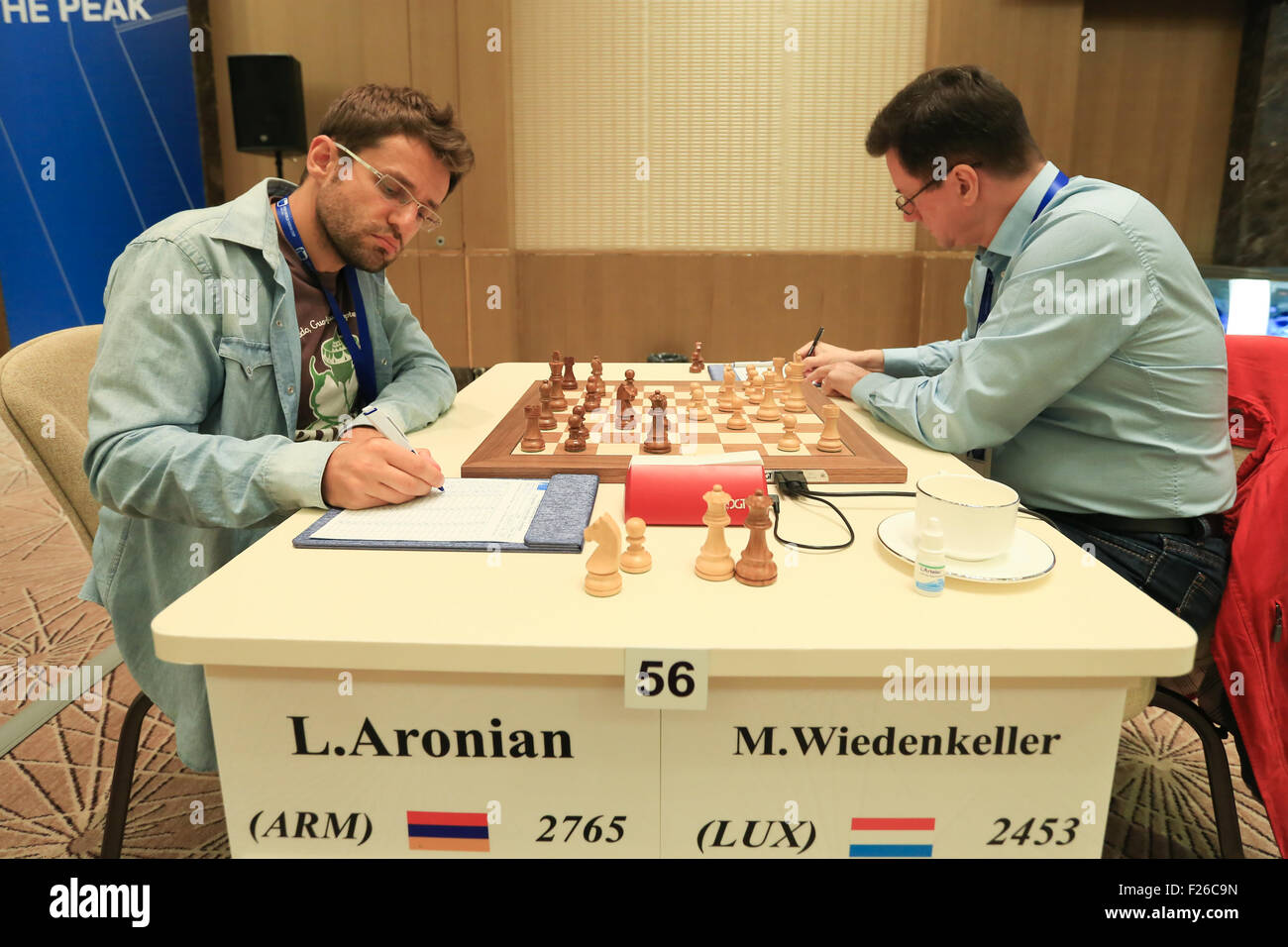 Baku, Azerbaijan. 12th Sep, 2015. Armenian chess grandmaster Levon ...