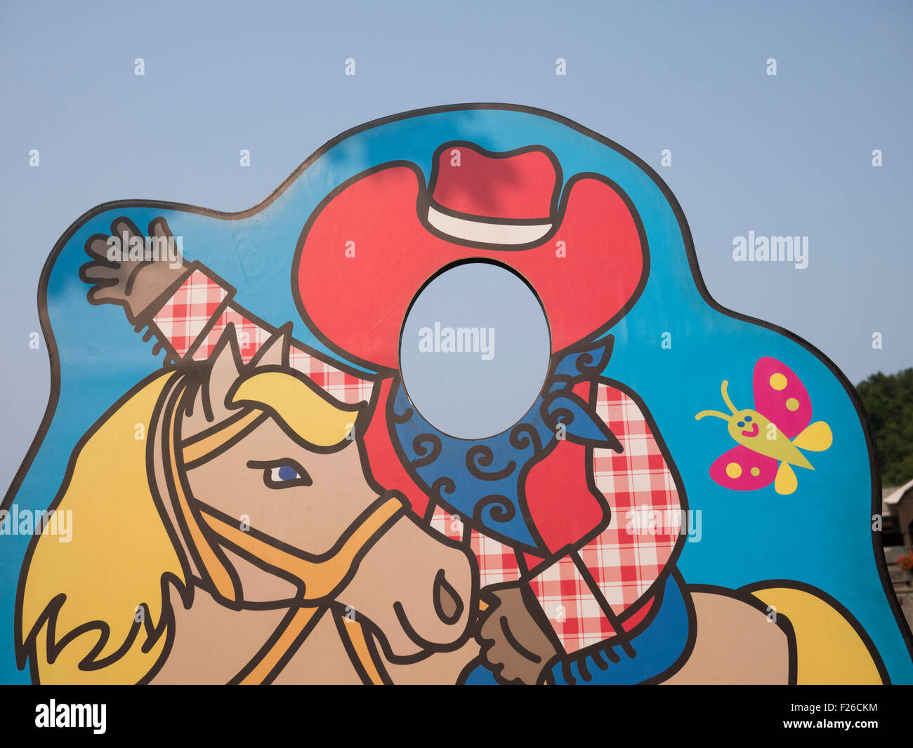 Rodeo cutout in a farm Stock Photo - Alamy