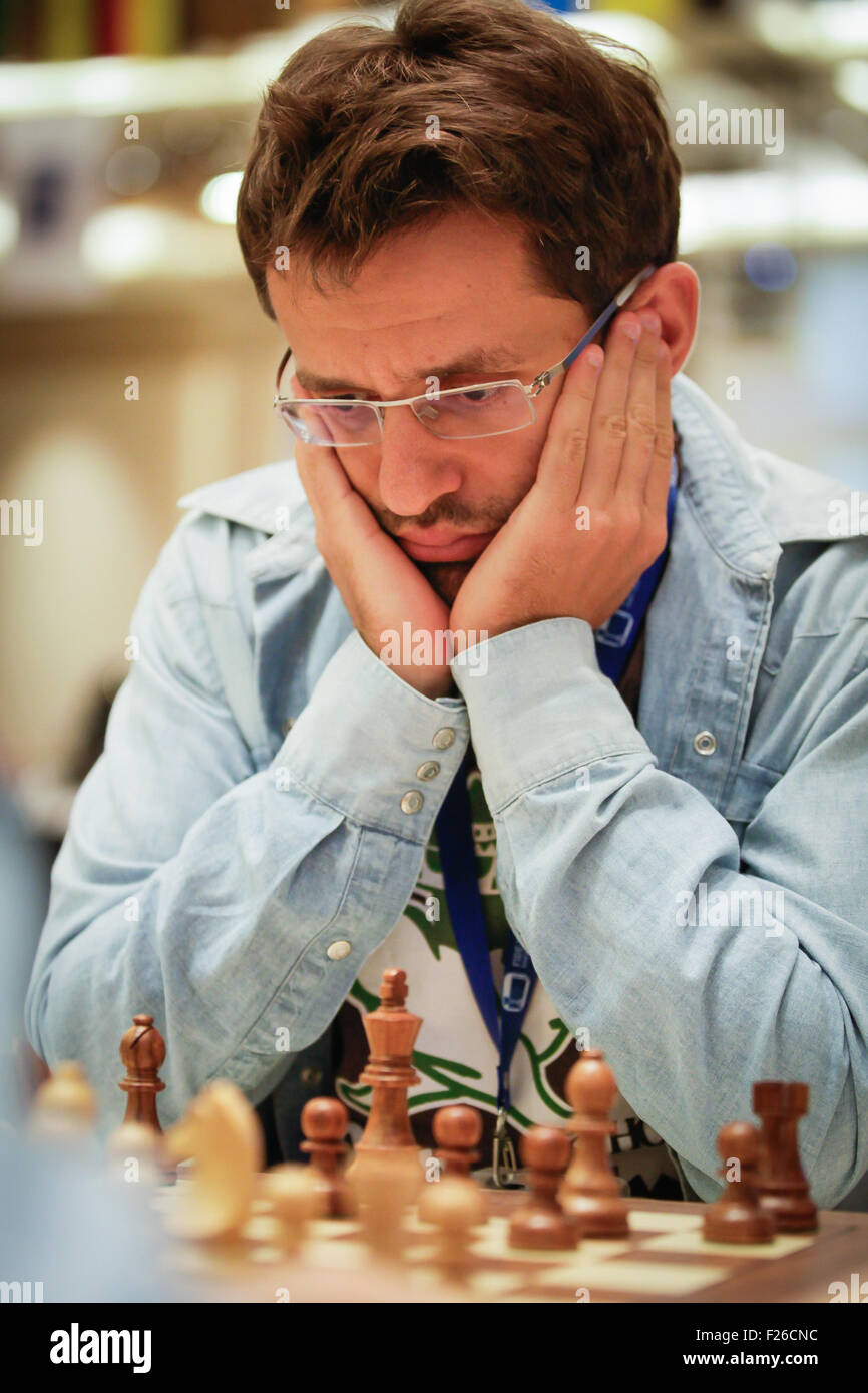 Azerbaijan. 12th Sep, 2015. Armenian chess grandmaster Levon Aronian ...