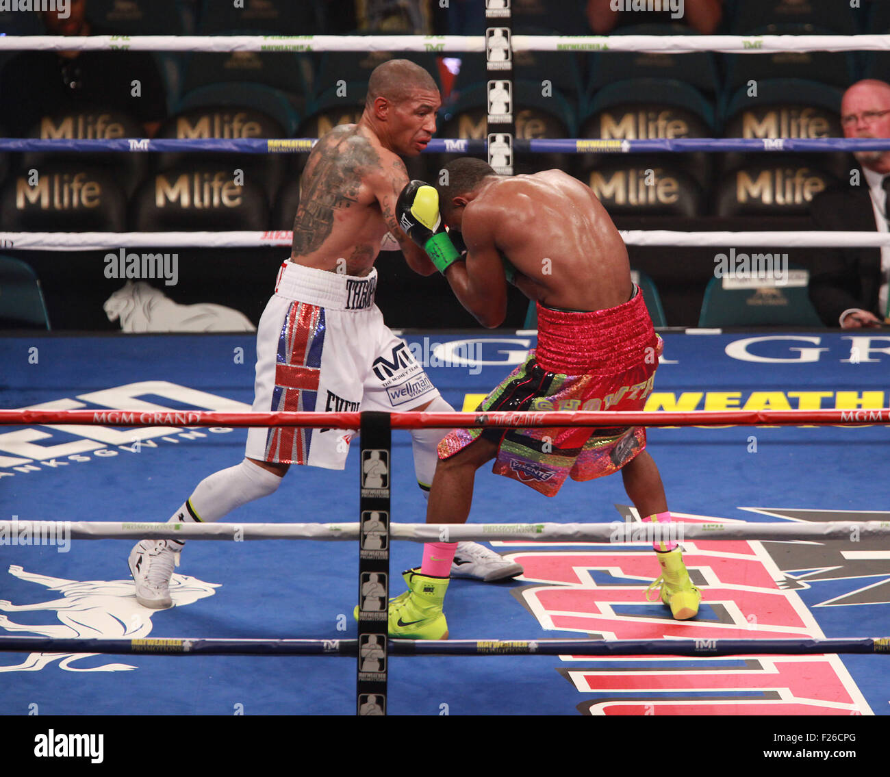 Las Vegas, Nevada, USA. 12th Sep, 2015. British boxer Ashley Theophane ...