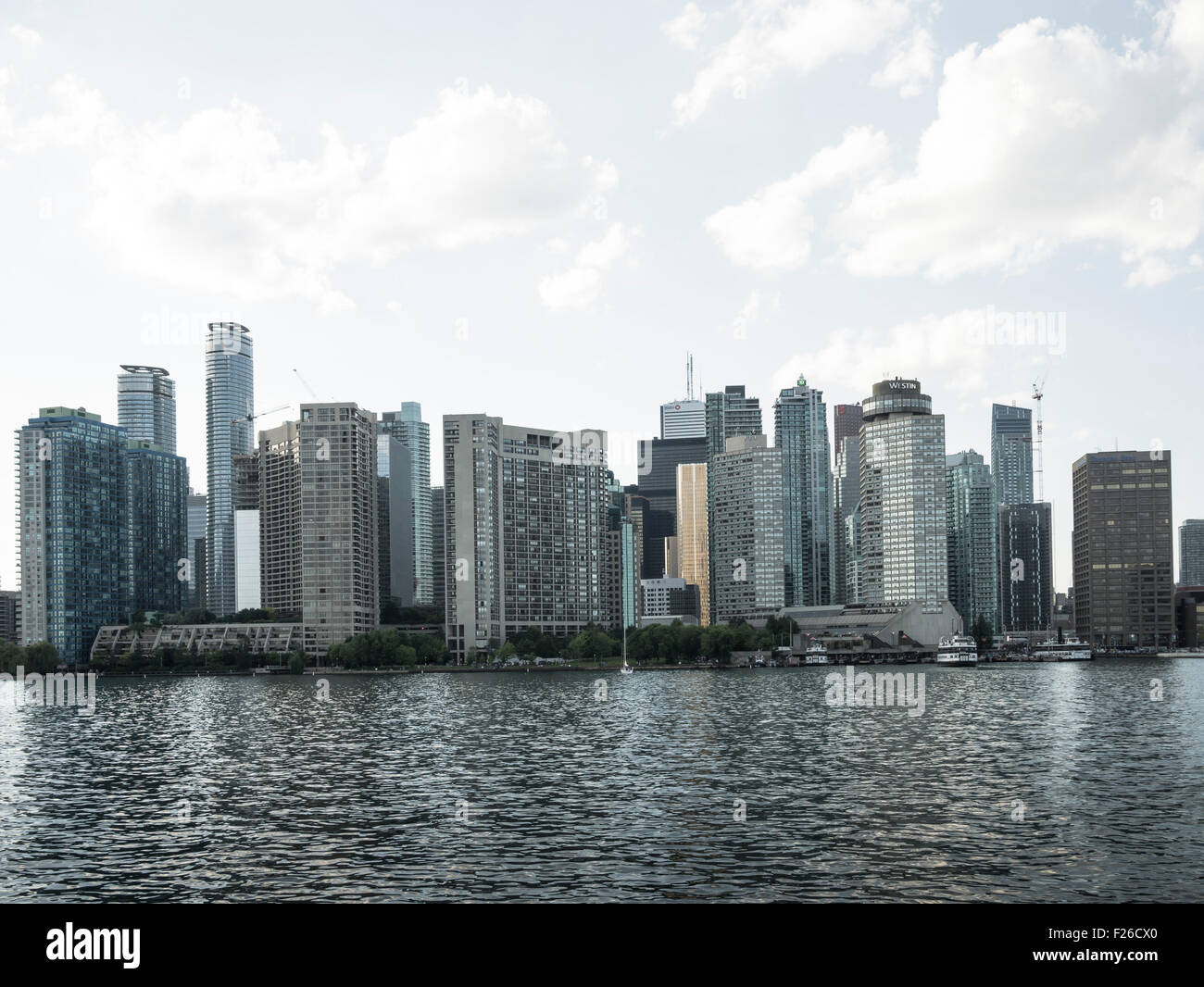 View of Toronto skyline from Lake Ontario Stock Photo - Alamy