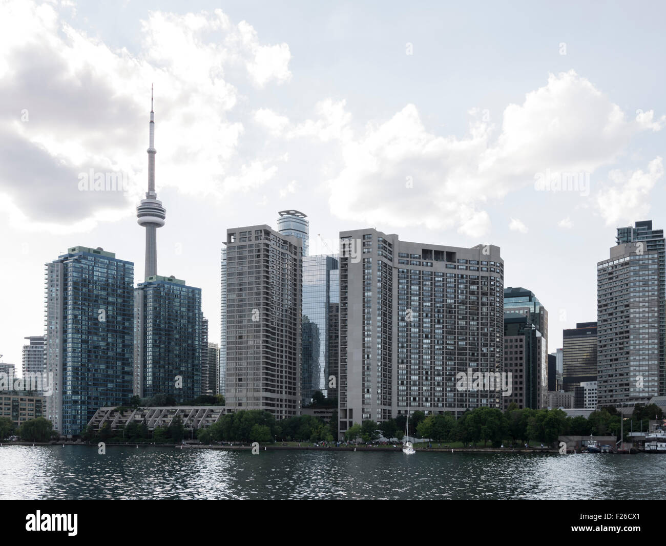 View of Toronto skyline from Lake Ontario Stock Photo - Alamy