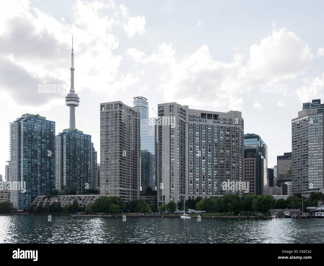 View of Toronto skyline from Lake Ontario Stock Photo - Alamy