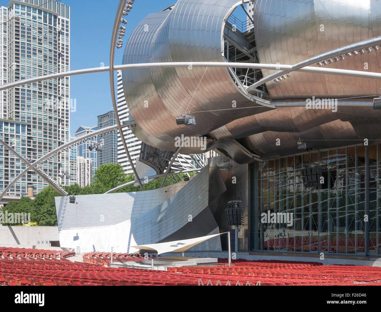 The centerpiece of Millennium Park is the Jay Pritzker Pavilion,a ...