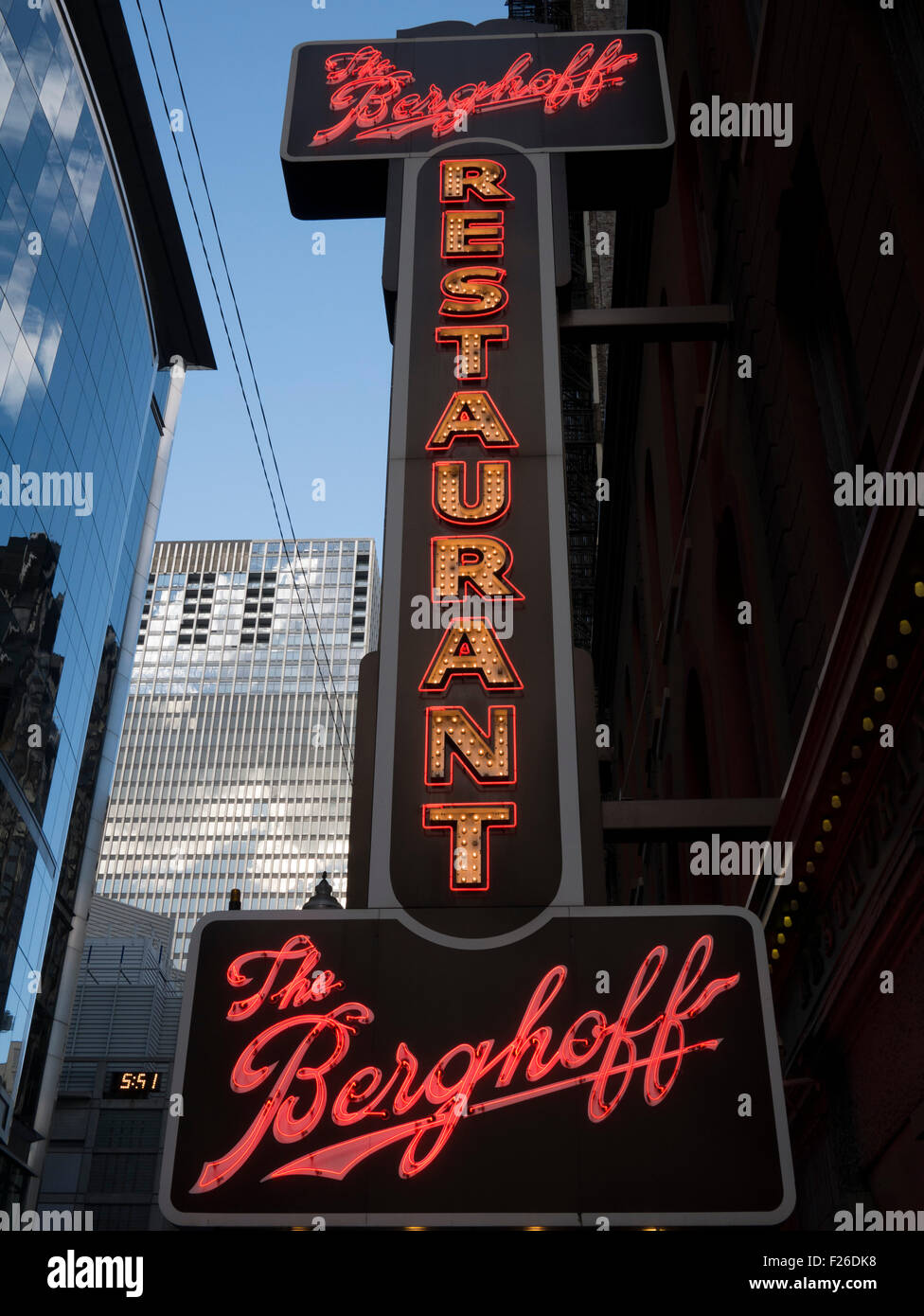 Restaurant sign, Chicago IL Stock Photo - Alamy